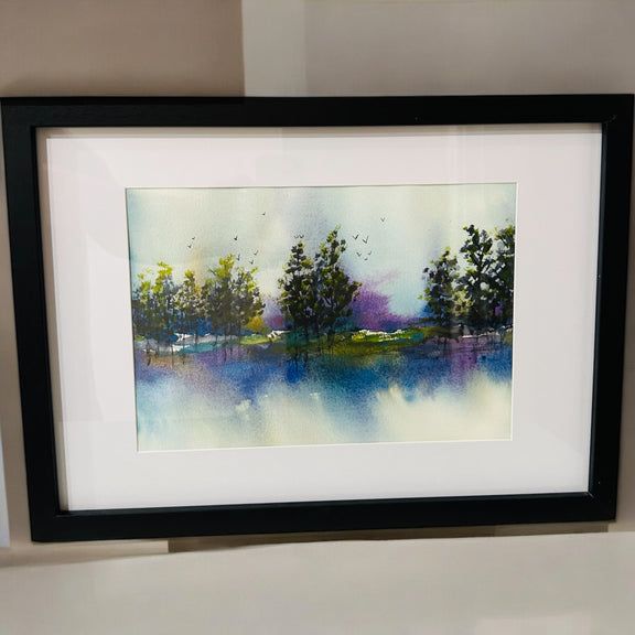 Watercolour Painting, Semi Abstract Watercolour Painting, Original Art